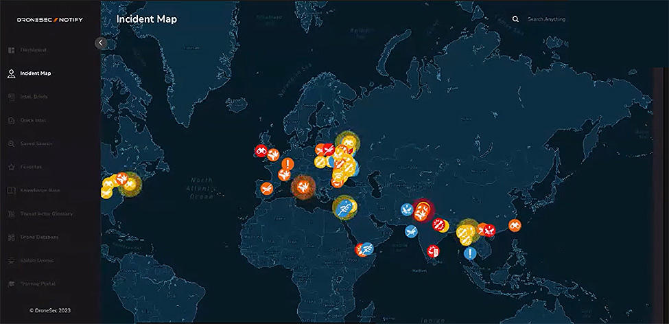 Global Drone Security Incidents - Echodyne
